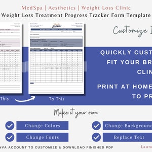 Weight Loss Treatment Progress Tracker Template | Semaglutide ...