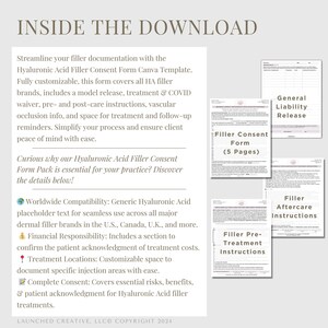 Dermal Filler Consent Form | Hyaluronic Acid Filler Informed Consent ...