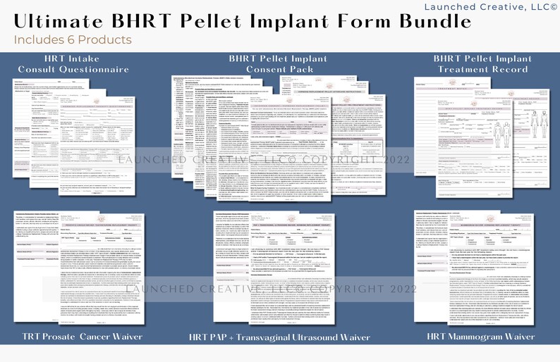 BHRT Pellet Implant Ultimate Form Bundle Testosterone Pellet Estrogen ...