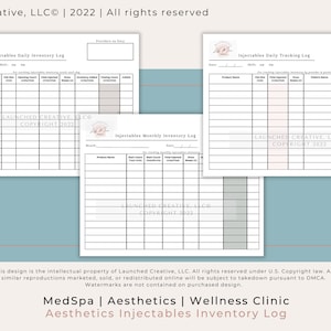 Injectables Inventory Log | Aesthetics Filler Neuromodulator Injection ...