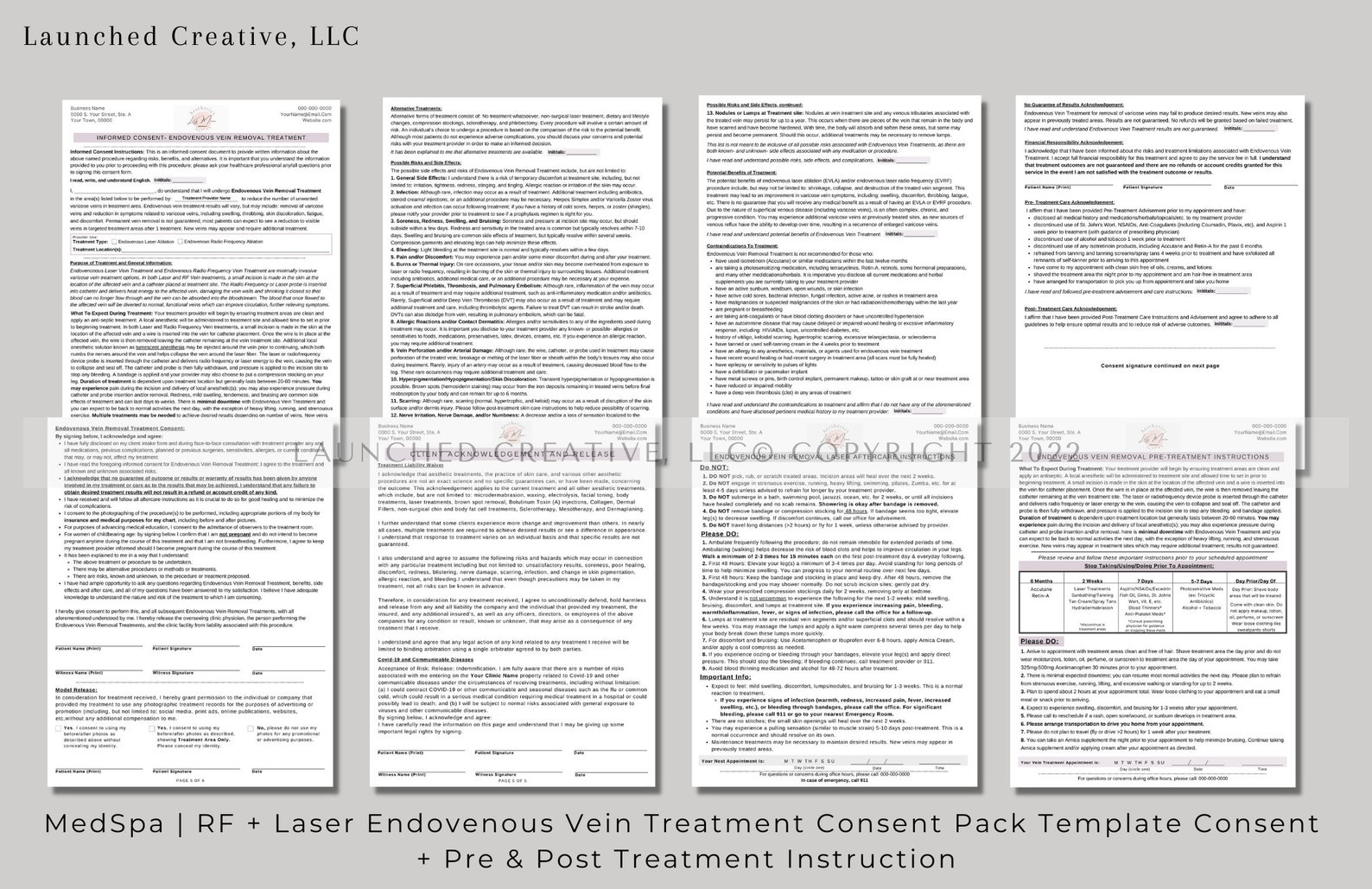 Endovenous Laser Radio Frequency Vein Ablation Consent Form Endovenous ...