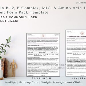 Vitamin B Complex B12 MIC Injection Consent Form Template | B12 Shot ...