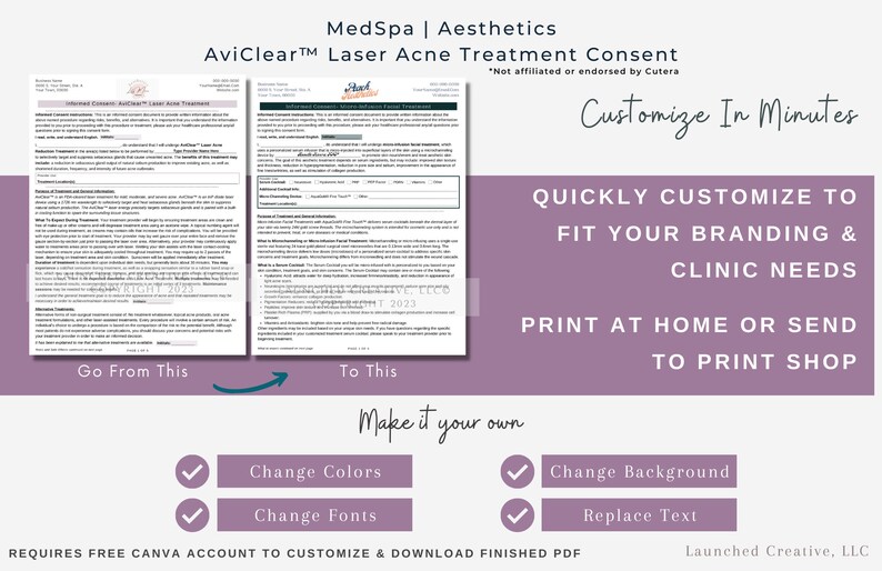 Acne Laser Treatment Consent Form Template | Aviclear™ Laser Acne ...