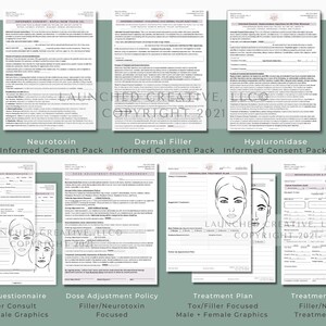 Filler & Neurotoxin Treatment Form Bundle V2 | Botox Filler Hyalase ...