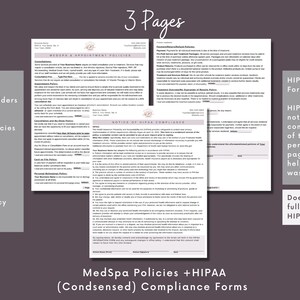Medspa Appointment Policy Form Cosmetic Nurse Injector - Etsy
