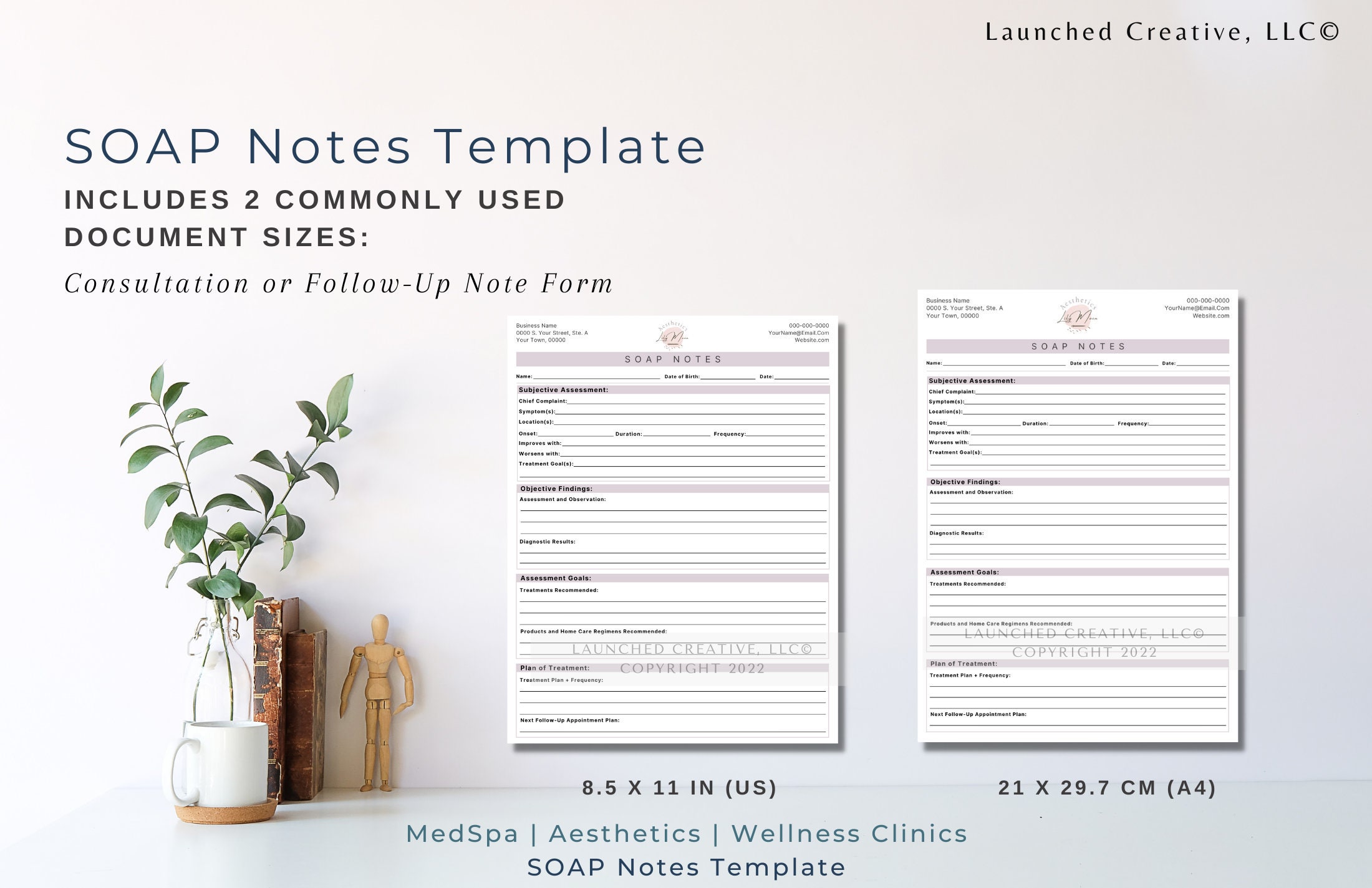 SOAP Note Template | Aesthetic Medspa Esthetician SOAP Note ...
