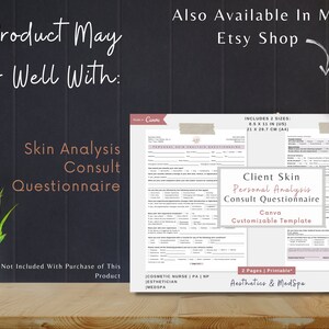 Skin Typing Assessment Form Template Fitzpatrick Skin Type - Etsy