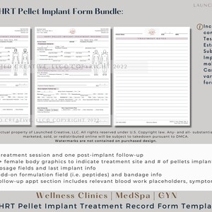 BHRT Pellet Implant Form Bundle Testosterone Pellet Estrogen Pellet ...