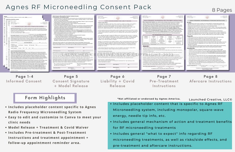 Radio Frequency Microneedling Treatment Consent Form Template Agnes RF ...