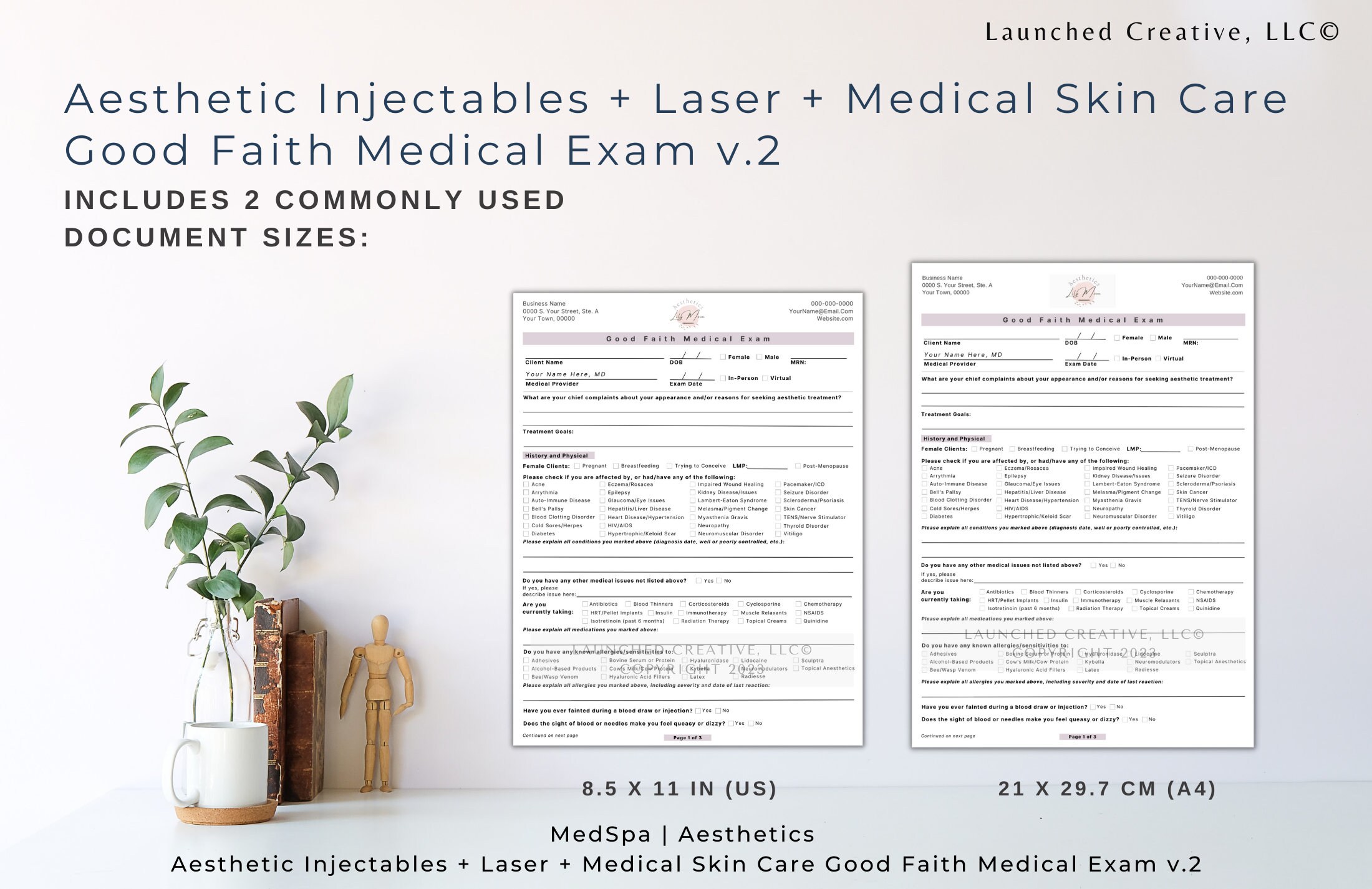 Good Faith Medical Exam Template V2 Aesthetic Injectables Laser Peel