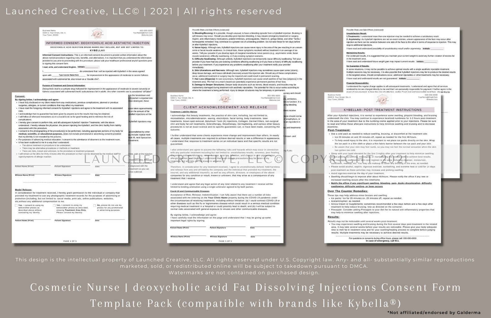 Deoxycholic Acid Kybella Fat Dissolving Injections Informed Consent ...