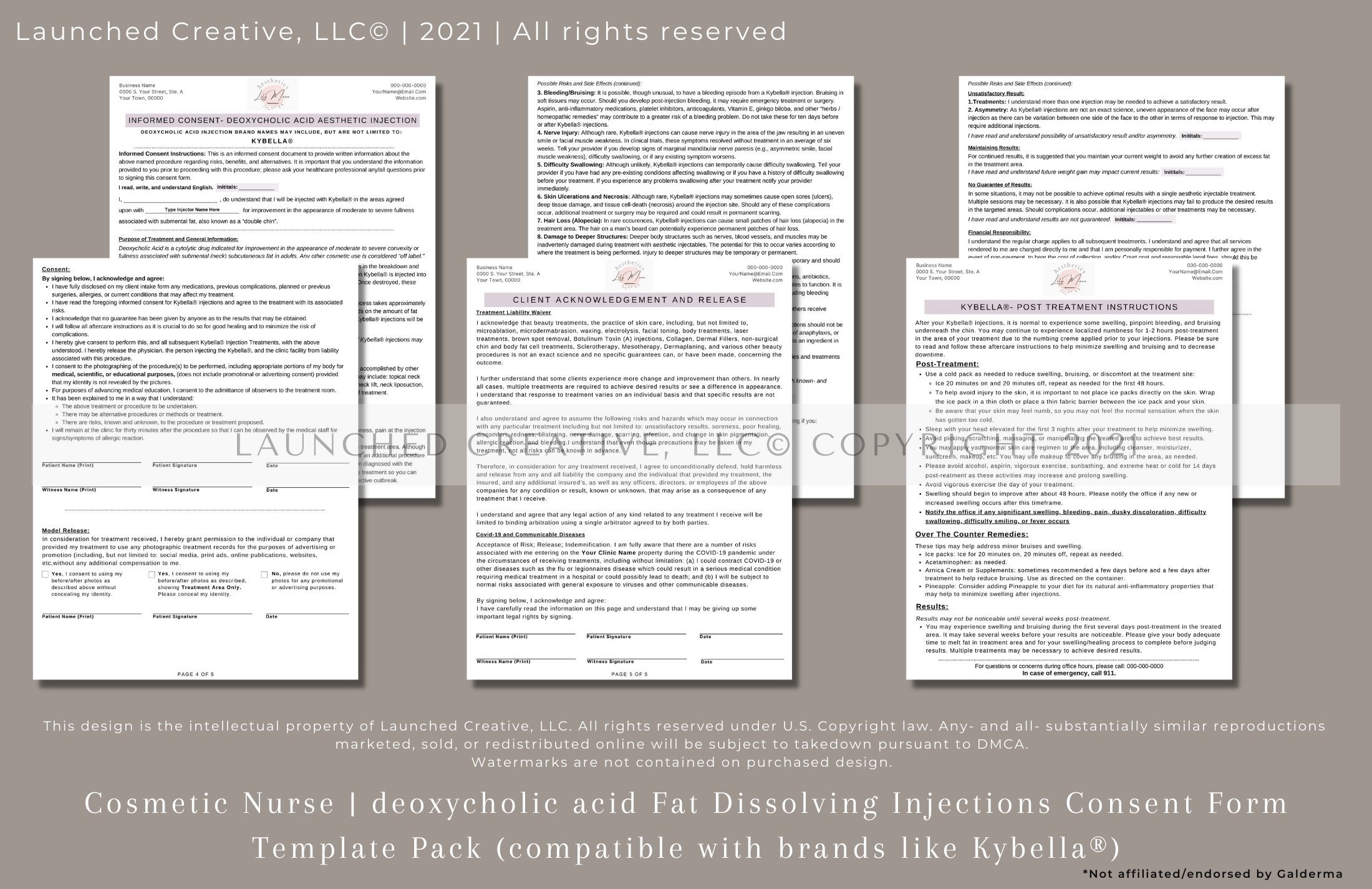 Deoxycholic Acid Kybella Fat Dissolving Injections Informed Consent ...
