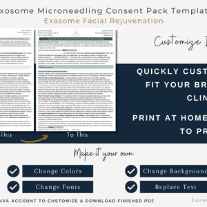 Exosome Microneedling Consent Template | Exosome Facial Rejuvenation ...