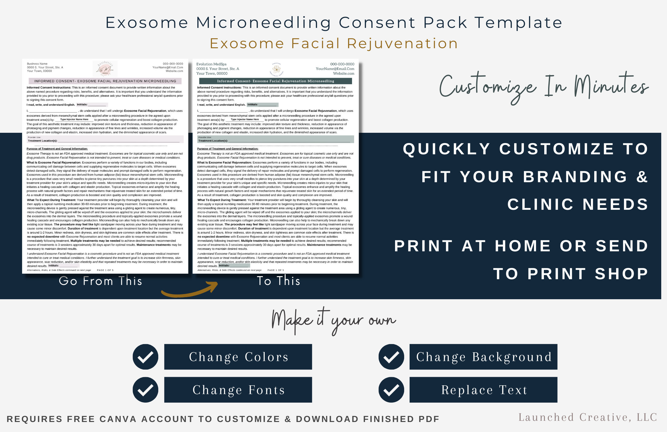 Exosome Microneedling Consent Template | Exosome Facial Rejuvenation ...