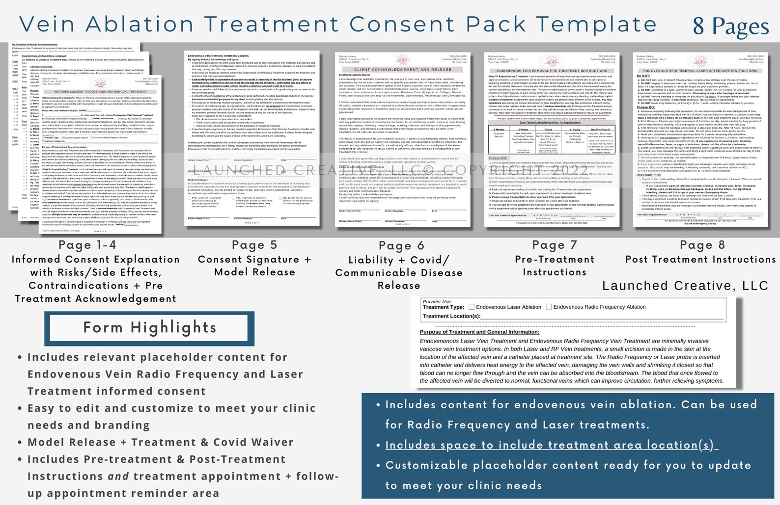 Endovenous Laser Radio Frequency Vein Ablation Consent Form - Etsy
