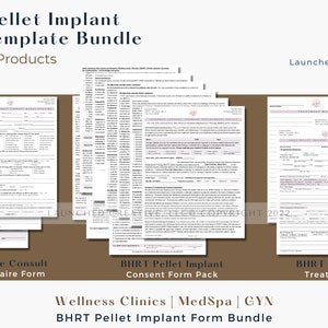 BHRT Pellet Implant Form Bundle Testosterone Pellet Estrogen Pellet ...