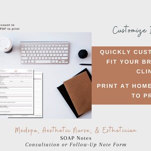 SOAP Note Template Aesthetic Medspa Esthetician SOAP Note - Etsy