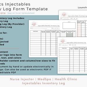 Injectables Inventory Log | Aesthetics Filler Neuromodulator Injection ...