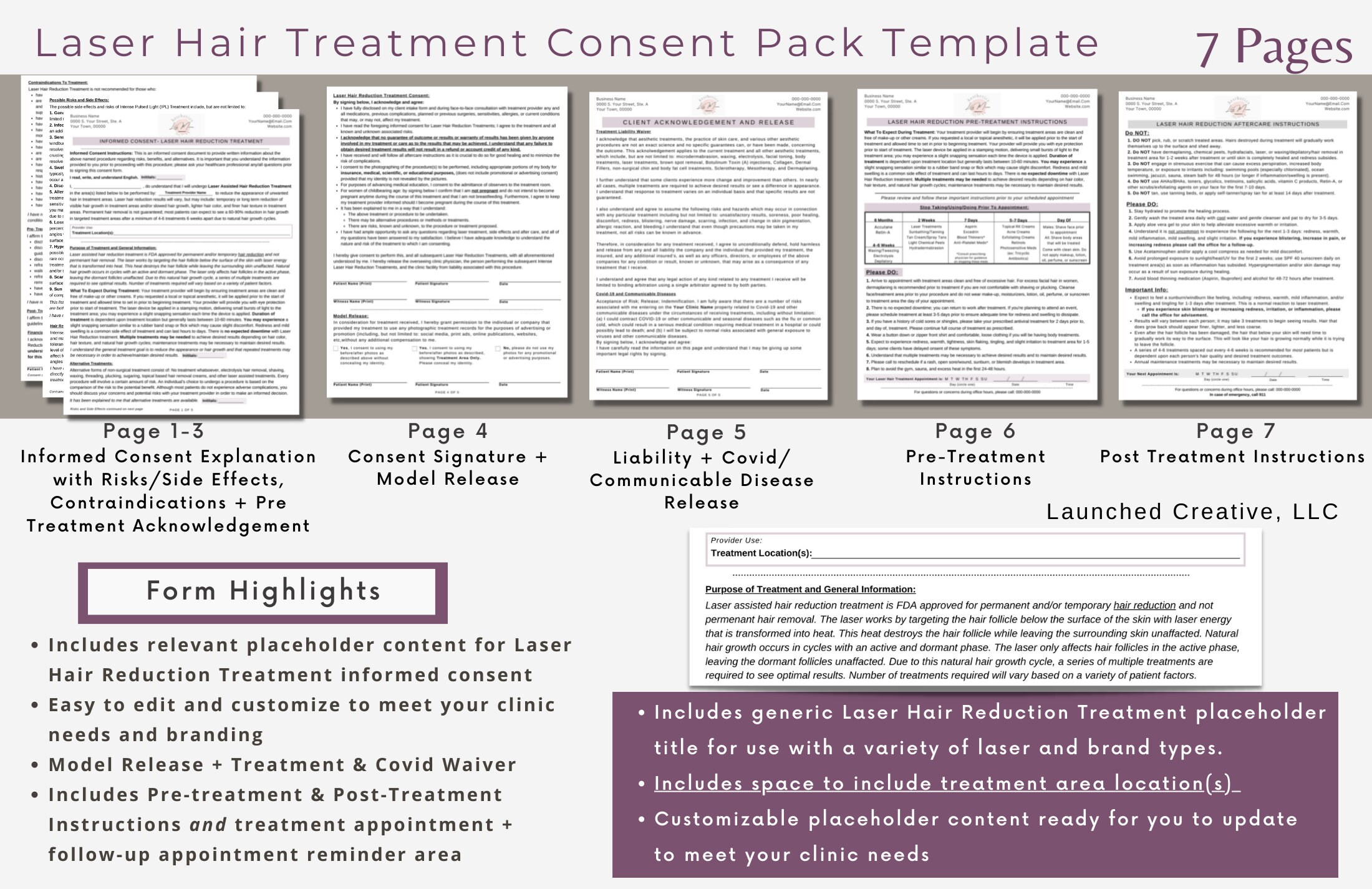 Laser Hair Reduction Consent Form Laser Hair Removal Consent - Etsy