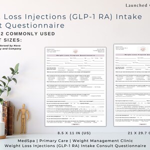 Weight Loss Injection Intake Questionnaire Form Template | Semaglutide ...