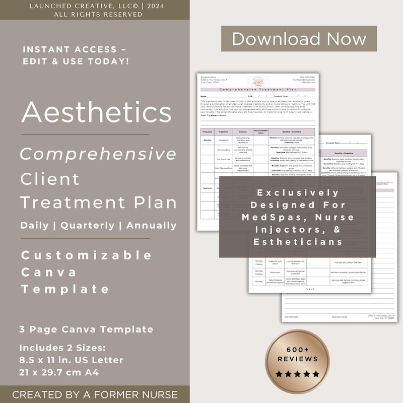 Skin Treatment Calendar - Etsy