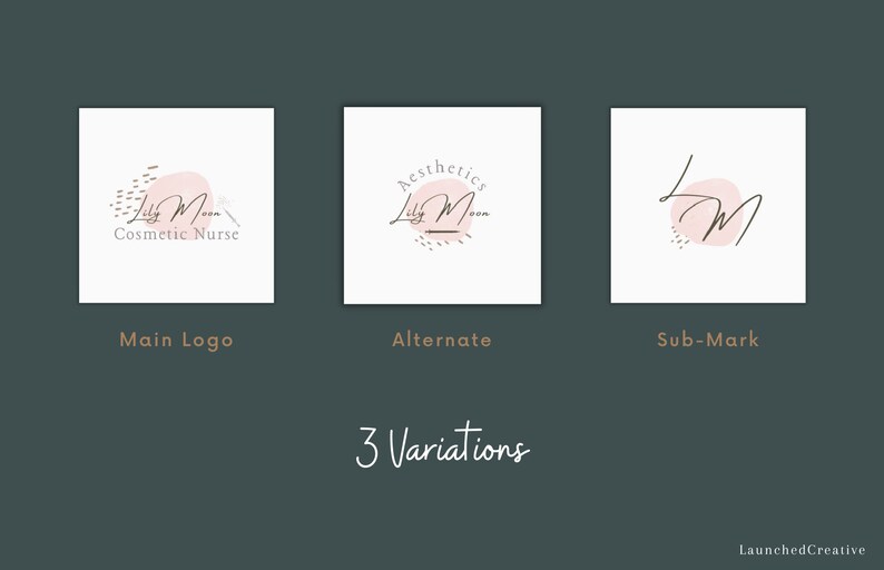 Nurse Injector Premade Logo Medspa Boho Logo Kit Pink Logo Template ...