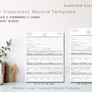 Laser Treatment Record Form Template | Laser Hair Vein Acne Treatment ...
