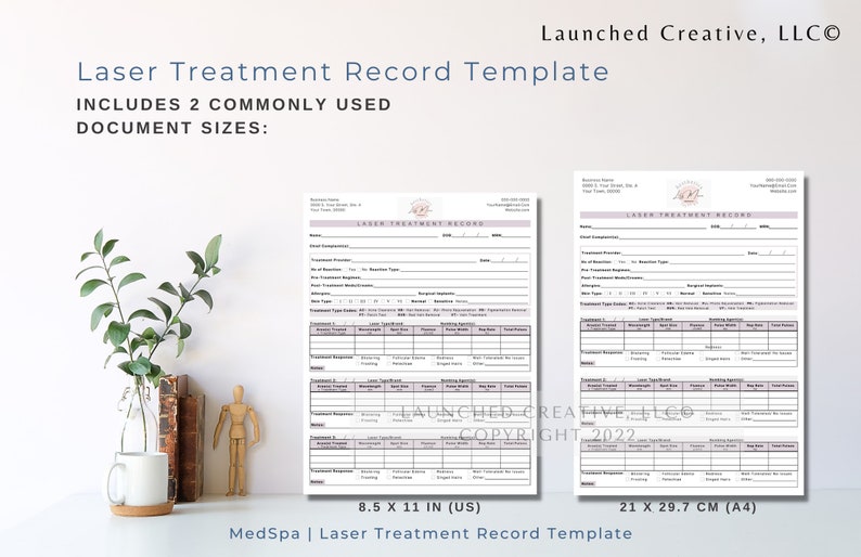 Laser Treatment Record Form Template | Laser Hair Vein Acne Treatment ...
