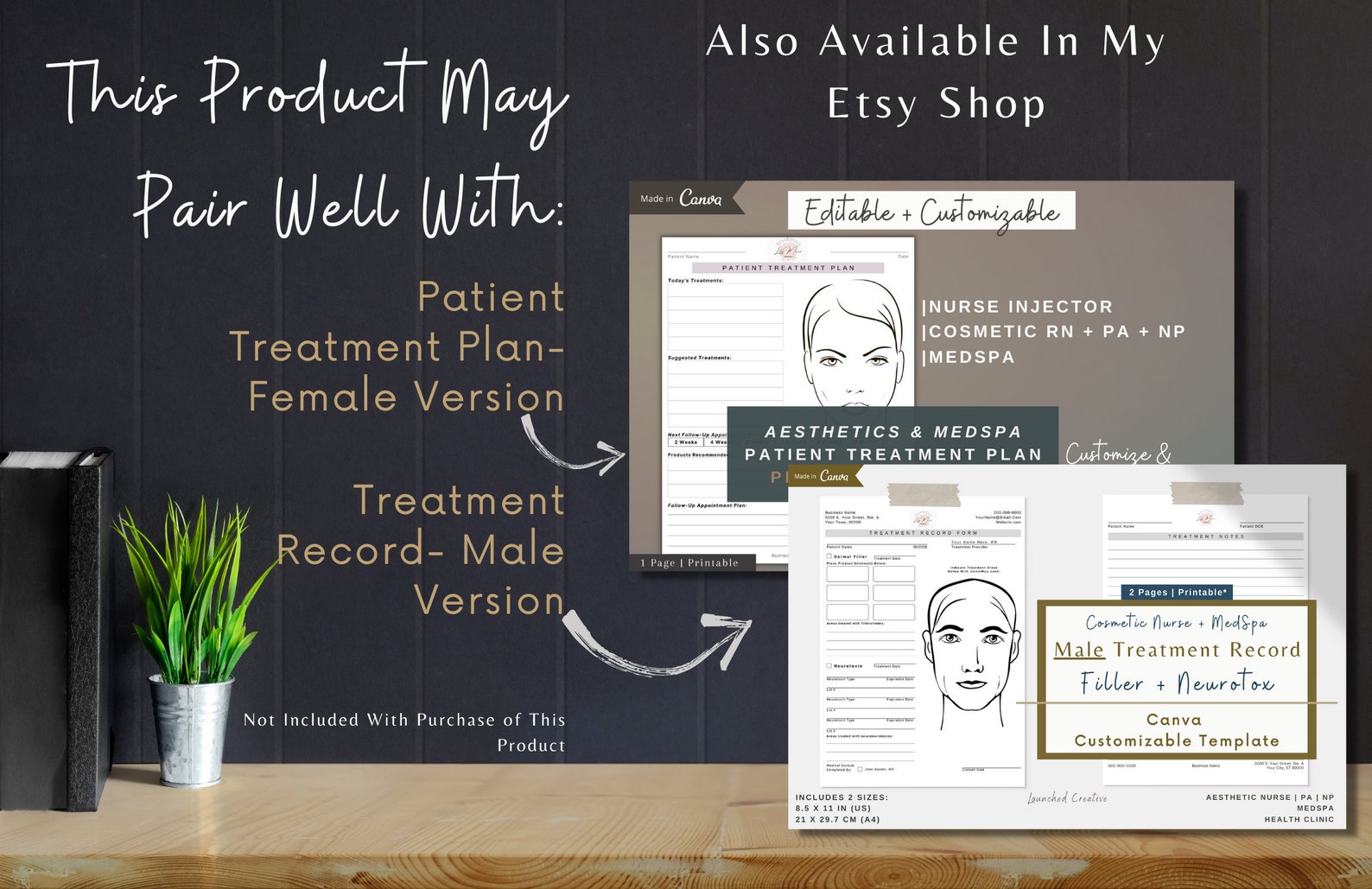 Filler Botox Male Treatment Plan Form Aesthetics Medspa - Etsy