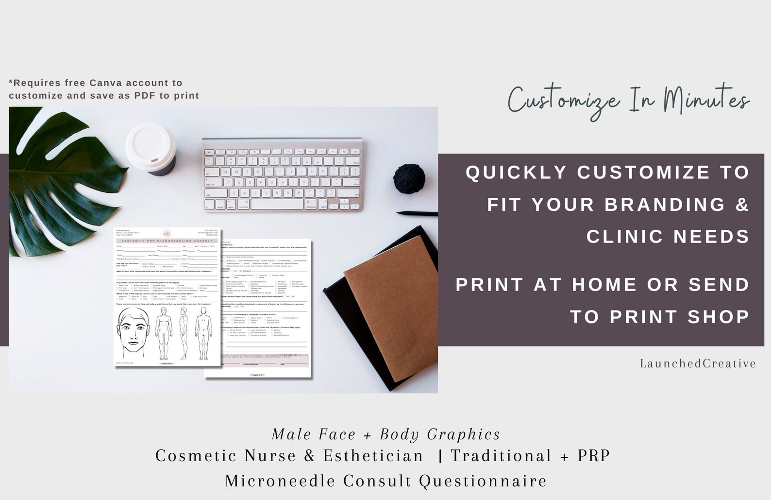 Microneedling PRP Consult Questionnaire | Microneedle Male Body Face ...
