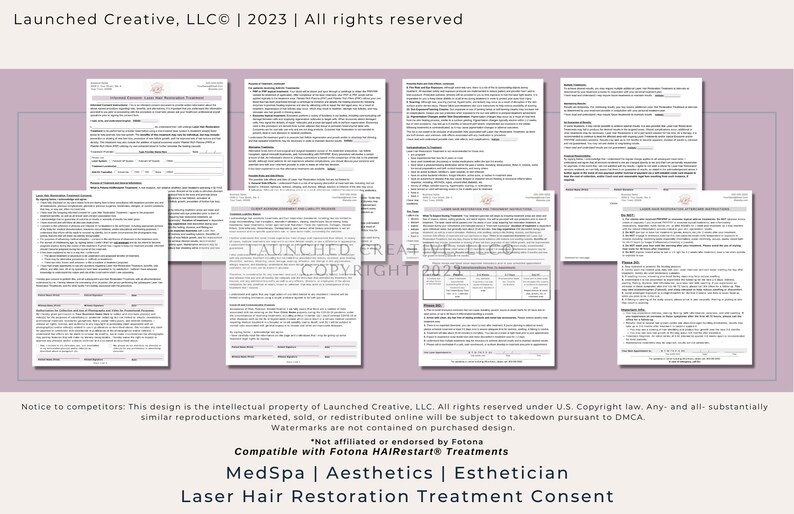 Laser Hair Restoration Consent Form Template | Fotona Hairestart ...