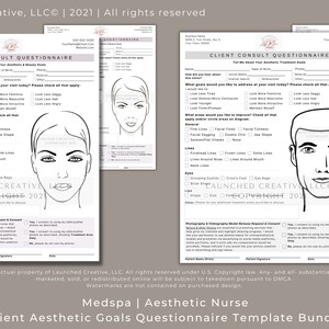 Tox Filler Consult Questionnaire BUNDLE | Neurotox Botox Filler Consult ...