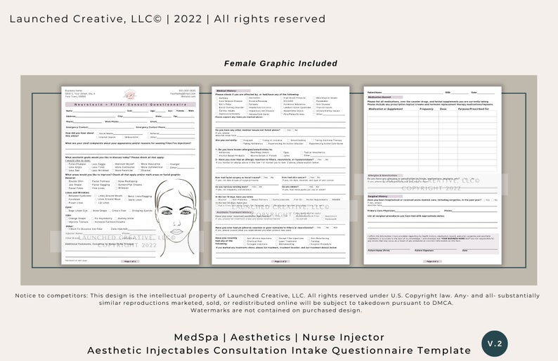 Neurotoxin Filler Consult Questionnaire | Filler Botox Injectables ...