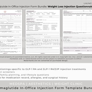 Semaglutide Weight Loss Injection Form Bundle | Semaglutide In-office ...