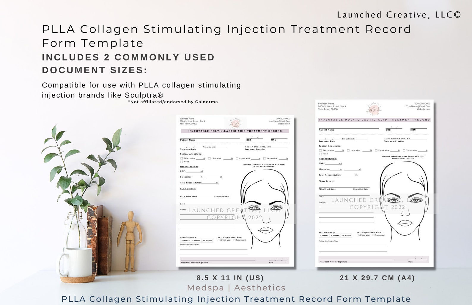 PLLA Sculptra® Collagen Stimulating Injection Treatment Record Form V1 ...