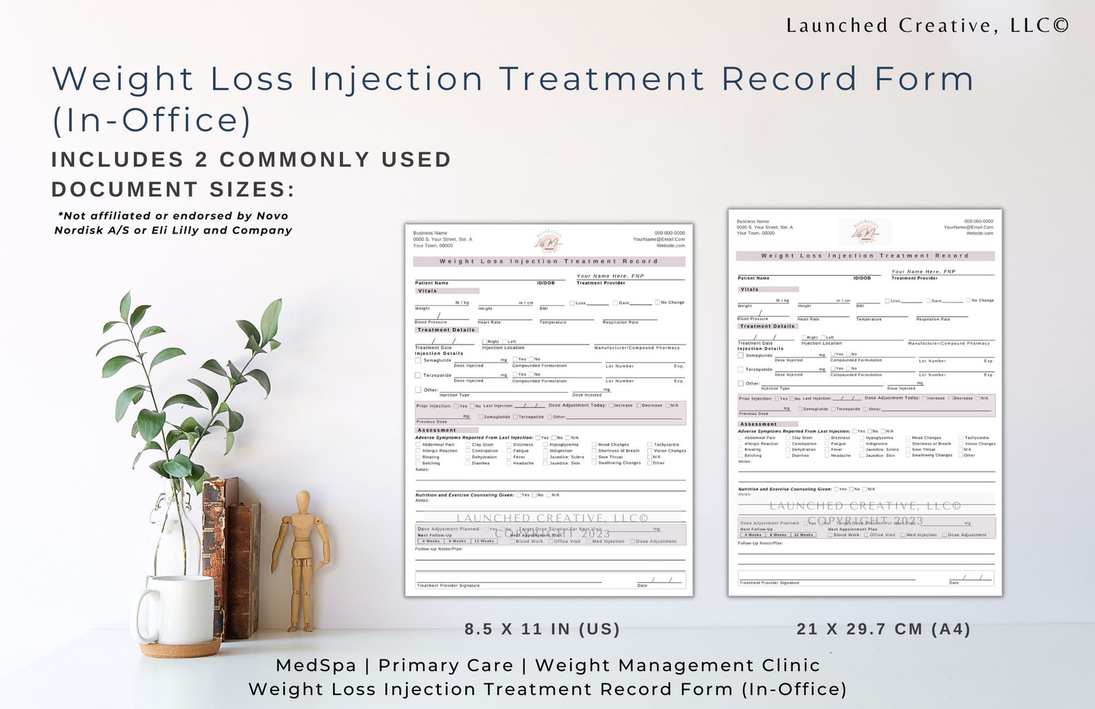 Weight Loss Injection Treatment Record Form Template | Semaglutide ...