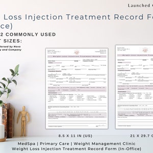 Weight Loss Injection Treatment Record Form Template | Semaglutide ...