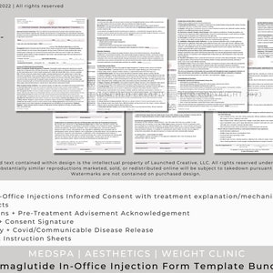 Semaglutide Weight Loss Injection Form Bundle | Semaglutide In-office ...