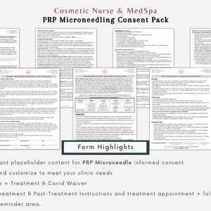 PRP Microneedling Form Bundle | Microneedle Consult | Microneedle ...