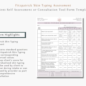 Aesthetics Skin Analysis Treatment Form Bundle Medspa Esthetician ...