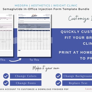 Semaglutide Weight Loss Injection Form Bundle | Semaglutide In-office ...