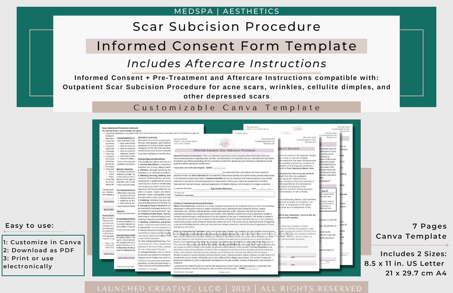 Scar Subcision Consent Form Template | Acne Scar Subcision Procedure ...