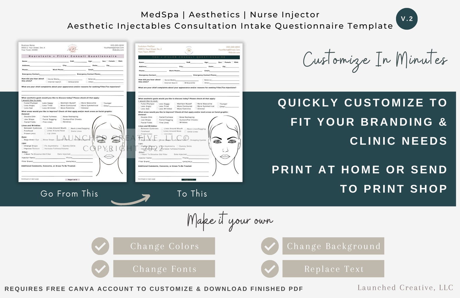 Neurotoxin Filler Consult Questionnaire | Filler Botox Injectables ...