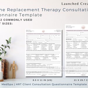 Hormone Replacement Therapy Intake Questionnaire Form Template ...