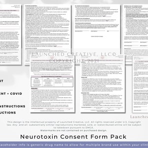 Filler & Neurotoxin Treatment Form Bundle V2 | Botox Filler Hyalase ...