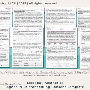 Radio Frequency Microneedling Treatment Consent Form Template Agnes RF ...