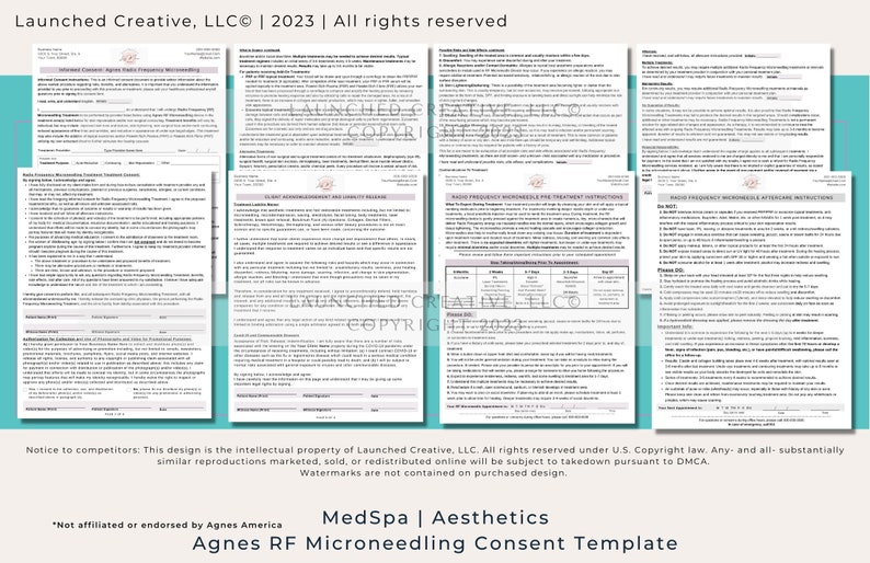 Radio Frequency Microneedling Treatment Consent Form Template Agnes RF ...