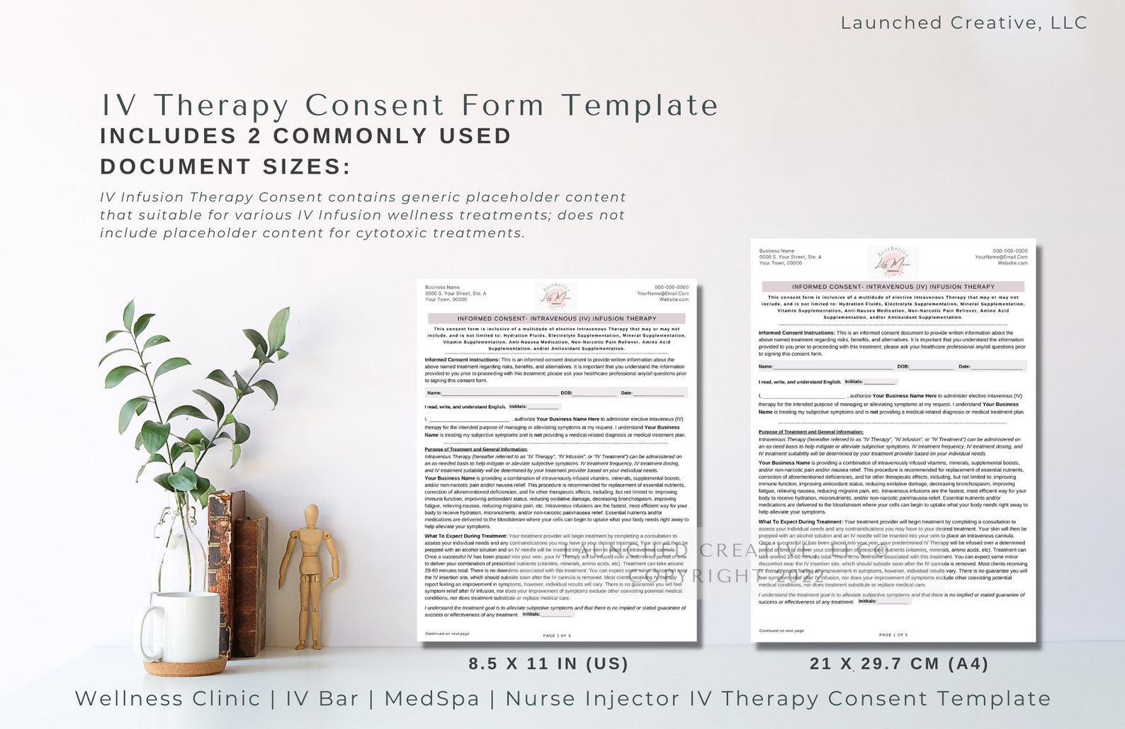IV Infusion Therapy Consent Form Template IV Fluid Therapy - Etsy