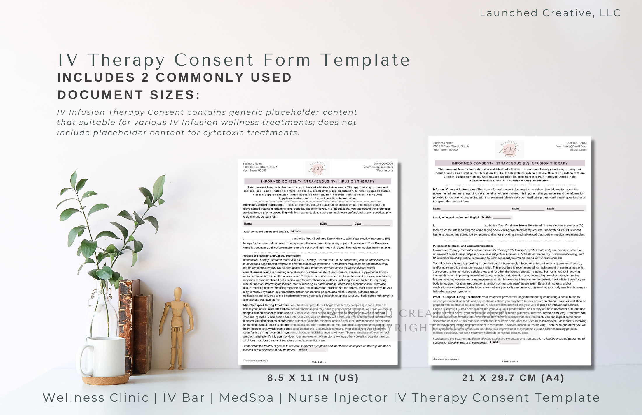 IV Infusion Therapy Consent Form Template IV Fluid Therapy - Etsy Australia