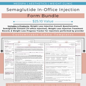 Semaglutide Weight Loss Injection Form Bundle Semaglutide In-office ...